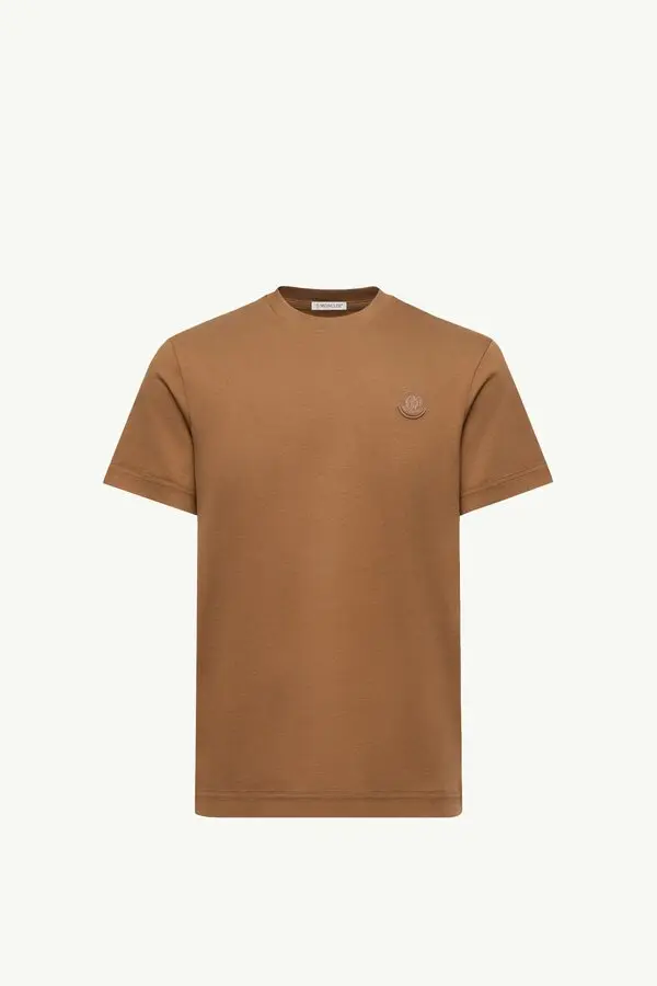 Moncler Double Leather Logo Cotton T-shirt