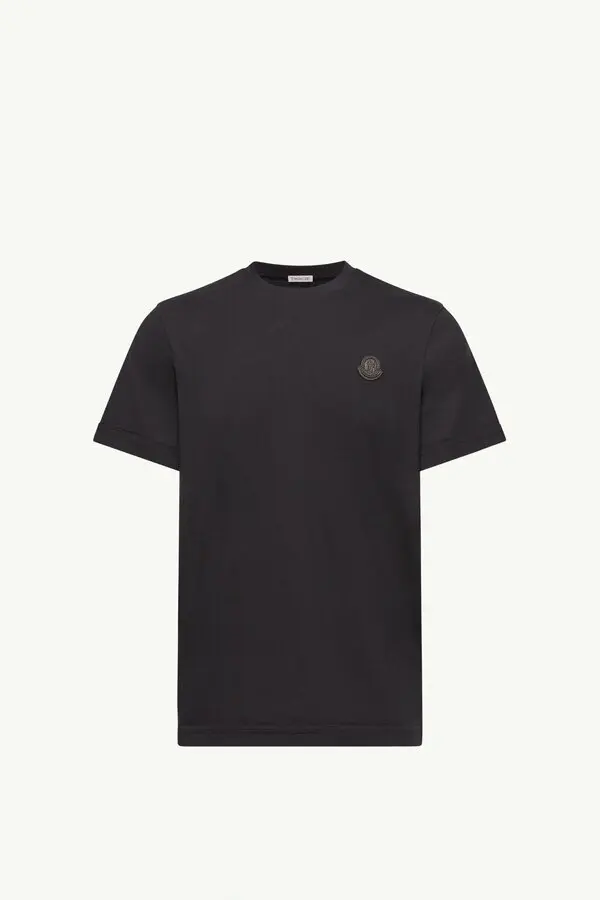 Moncler Double Leather Logo Cotton T-shirt