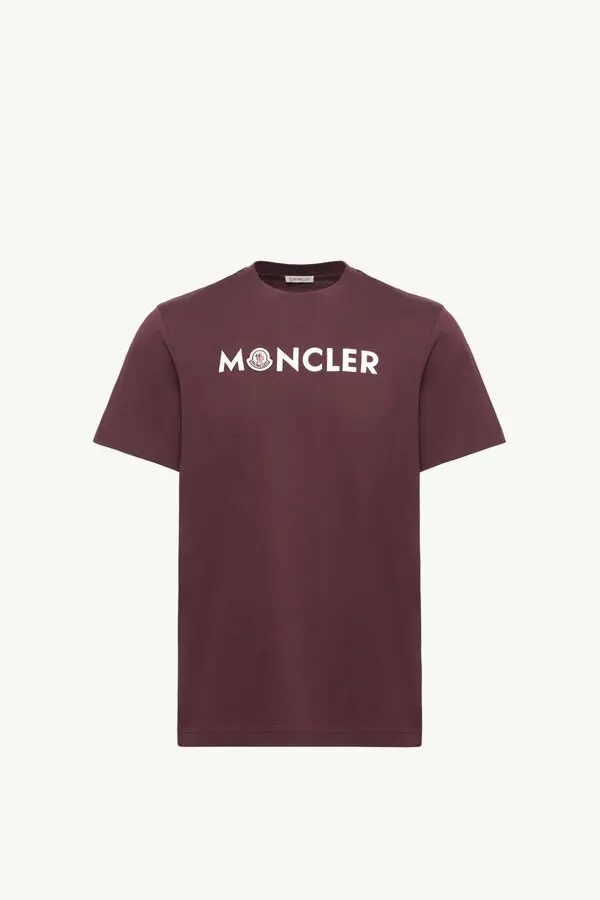 Moncler Logo Cotton T-shirt - Red