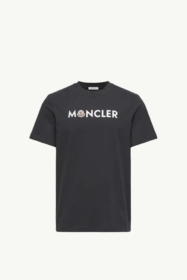 Moncler Logo Cotton T-shirt - Blue