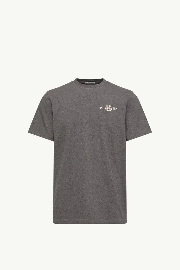 Moncler Logo Cotton T-shirt - Grey