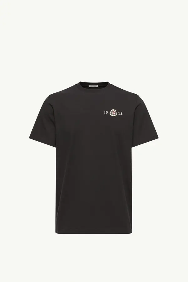 Moncler Logo Cotton T-shirt - Black