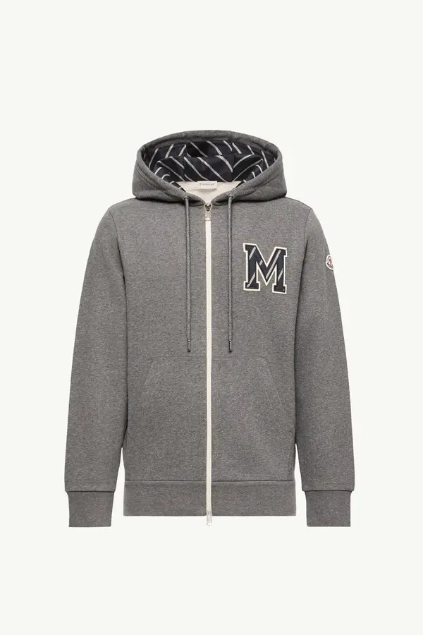 Moncler Monogram Cotton Zip-up Hoodie
