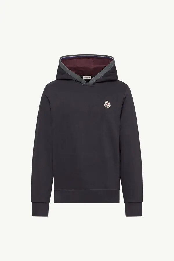 Moncler Brushed Cotton Logo Hoodie