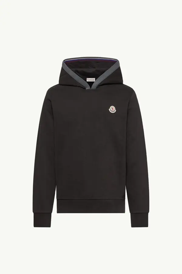 Moncler Brushed Cotton Logo Hoodie