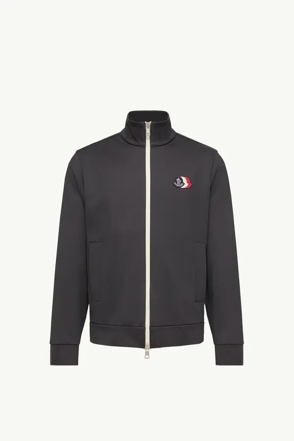 Moncler Tricolor Logo Zip-up Sweatshirt