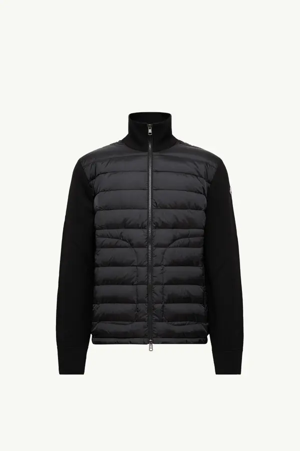 Moncler Padded Zip-up Cardigan - Black