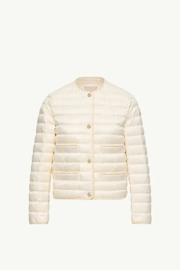 Moncler Circaete Braided Trim Short Down Jacket