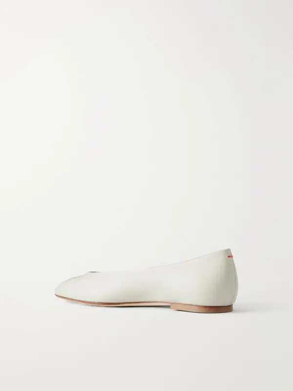 AeydĒ Ellie Leather Ballet Flats - Gray