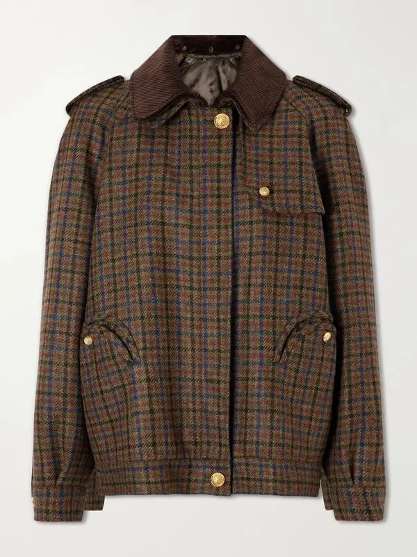 BLAZÉ MILANO Chausie Checked Wool Trench Jacket