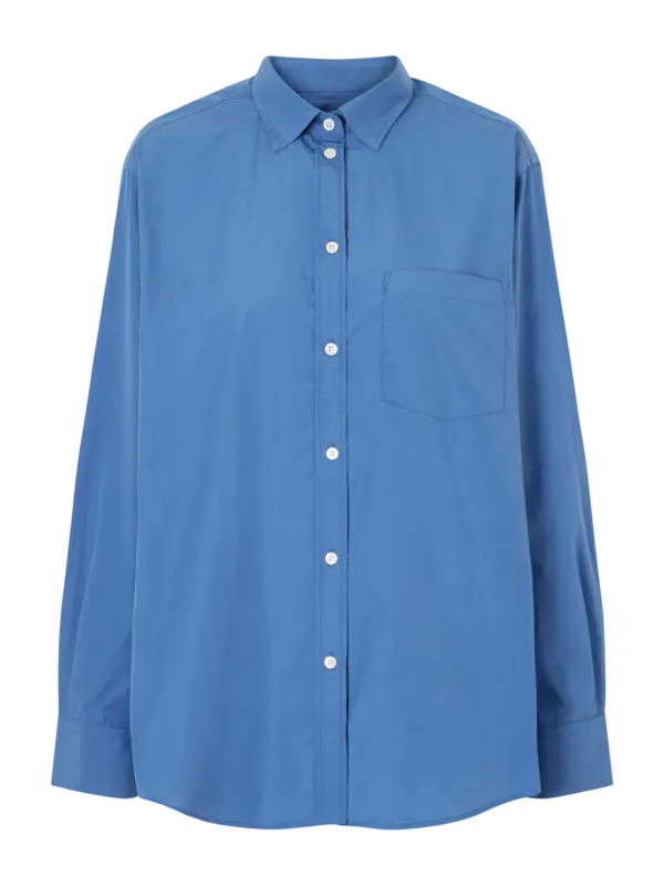 RÓHE Cotton Poplin Shirt - Blue