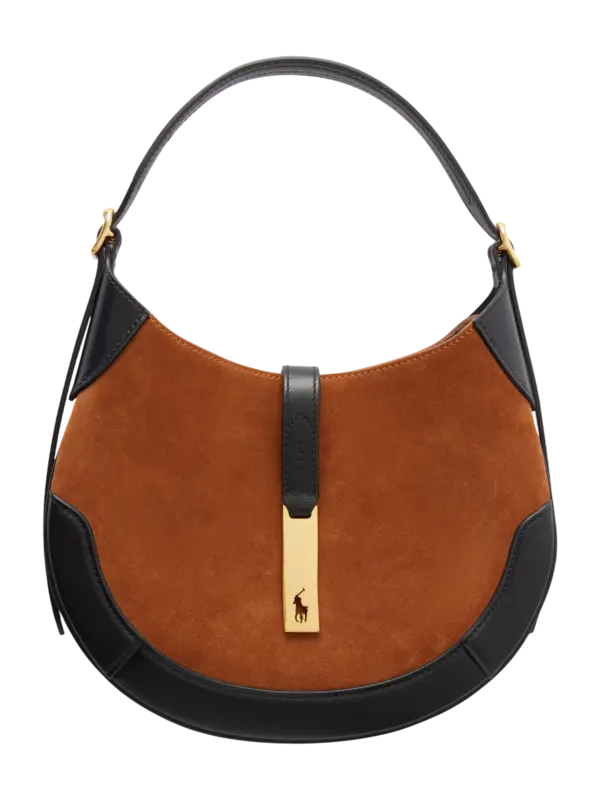 Polo Ralph Lauren Suede And Leather Shoulder Bag - Brown