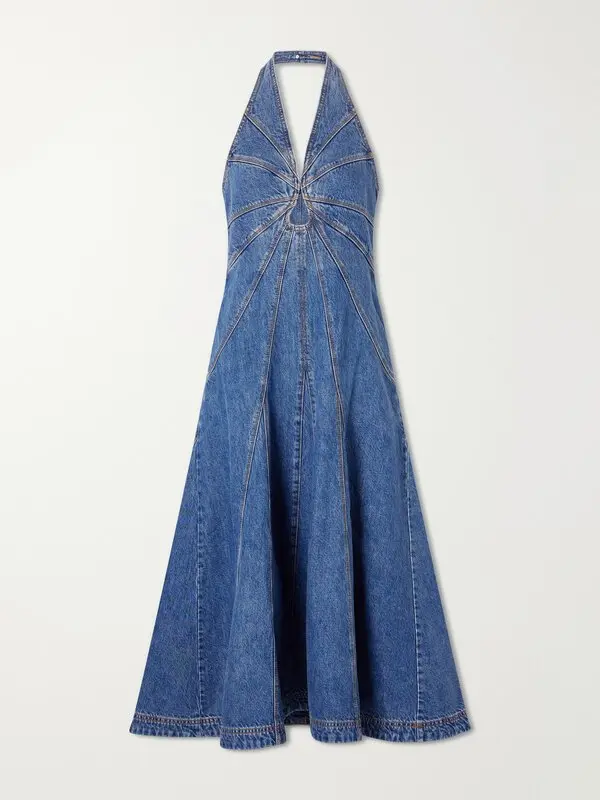 Cult Gaia Rowyn Denim Midi Dress - Blue