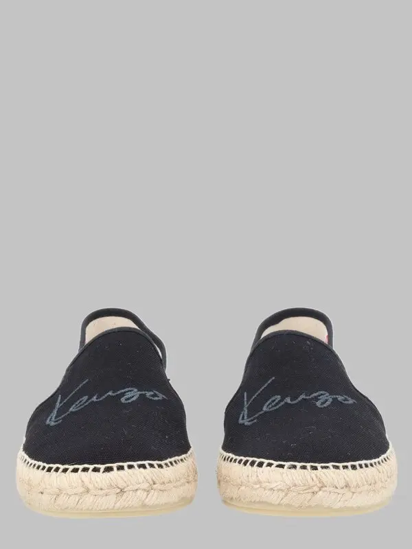 Kenzo Espadrilles With Embroidered Logo - Black