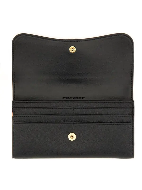 Stella McCartney Ryder Flap Wallet - Black