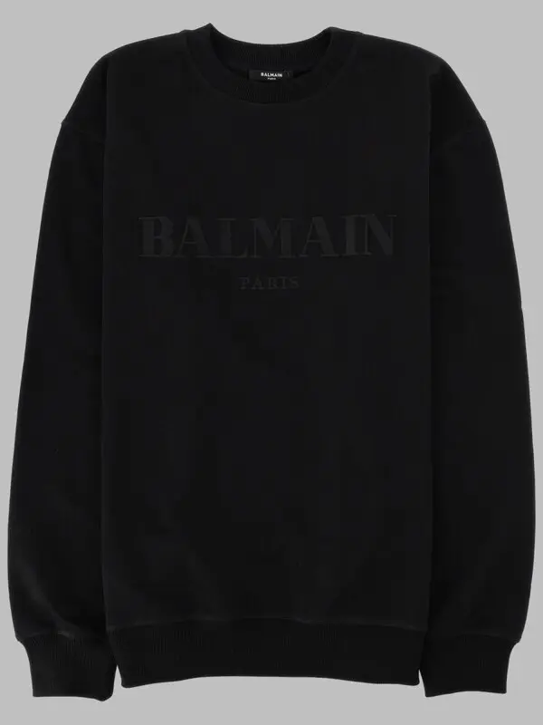 Balmain Embroidered Crewneck Sweatshirt - Black
