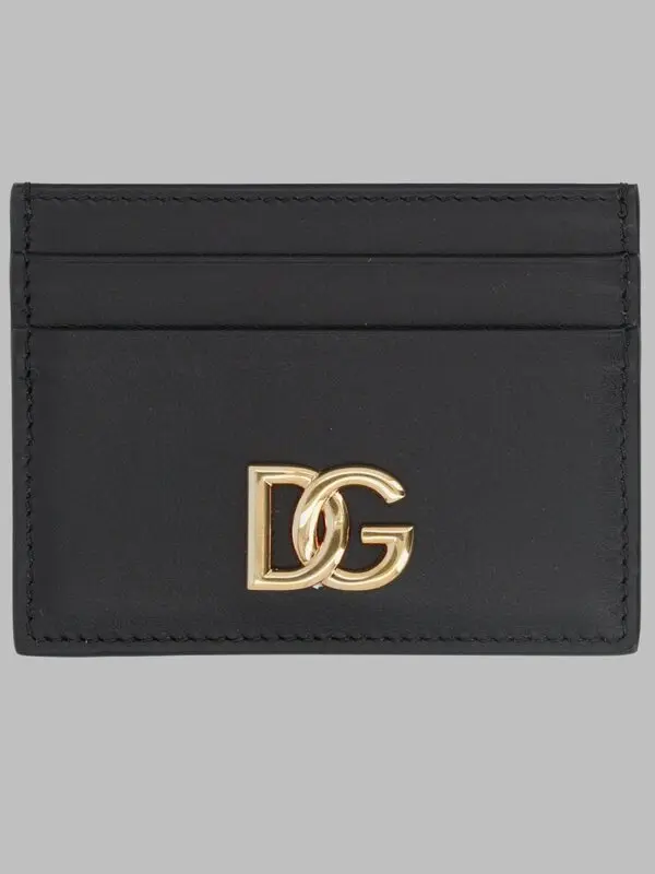 Dolce & Gabbana Card Holder In Leather - Black