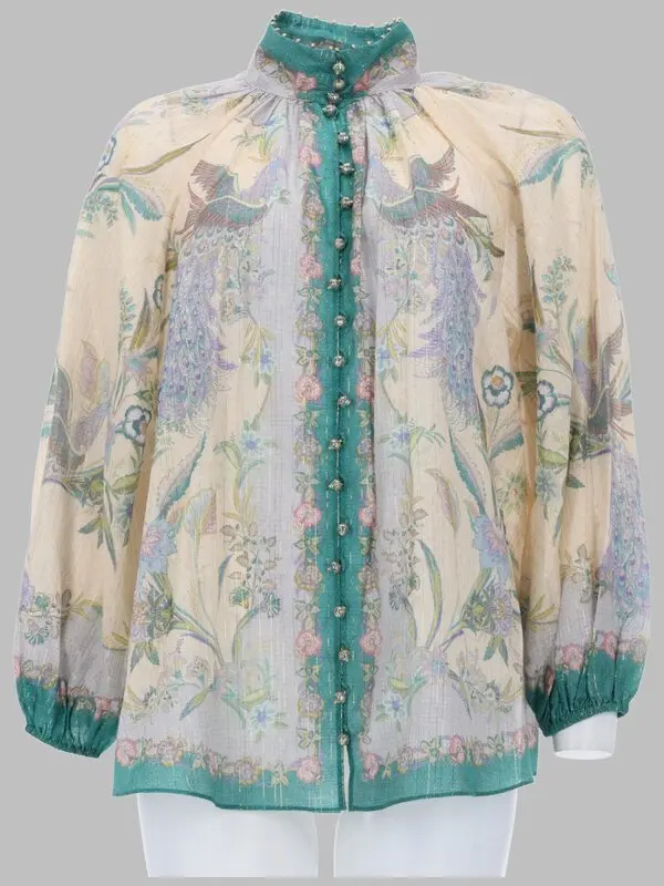 Zimmermann Indra Frilled Blouse - Multicolor