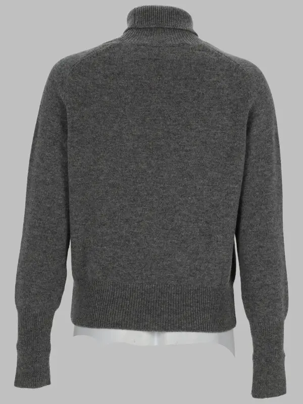 Victoria Beckham Maglia Marie Lambswool Turtleneck - Gray