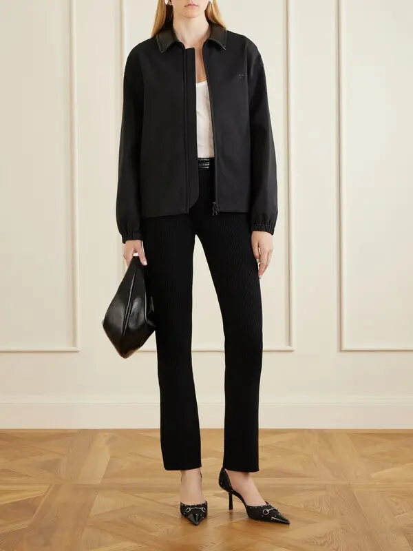 COURREGES Ribbed Flared Vinyl Pants