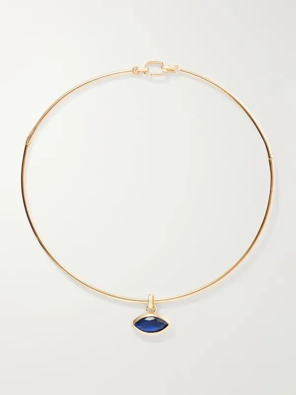 MARTHA CALVO Protection -toned Sapphire Necklace - Gold