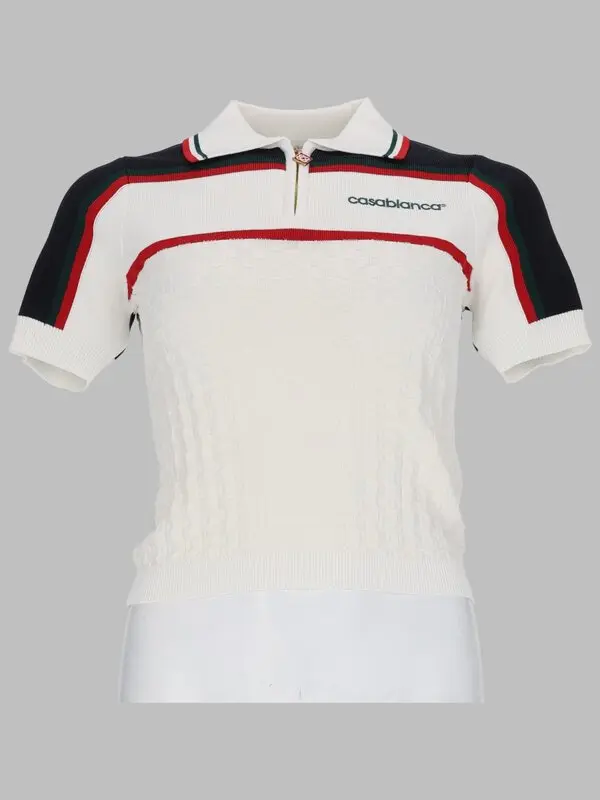 Casablanca Tennis Polo - White