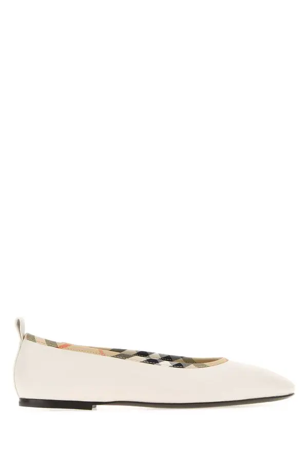 Burberry Robin Ballerinas - White