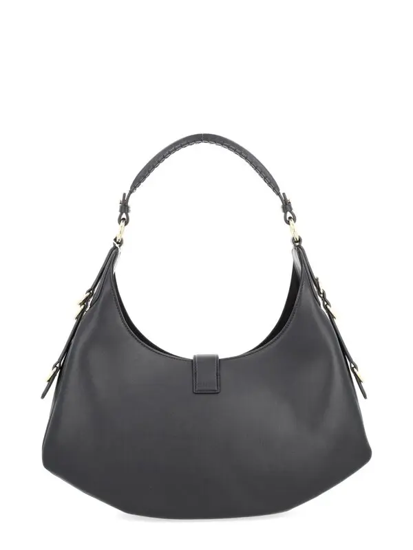GANNI Kat Small Shoulder Bag With Gold Tone Clasp - Black