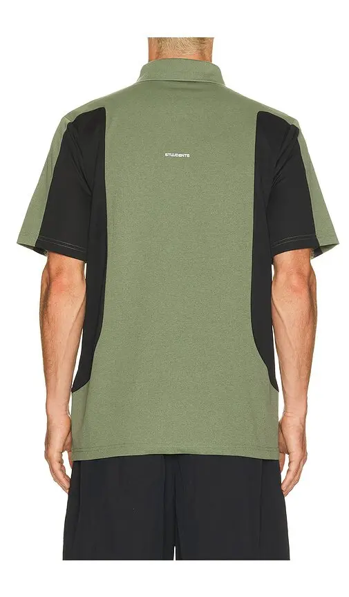 STUDENTS GOLF Ledgewood Short Sleeve Polo Shirt In Dark Green