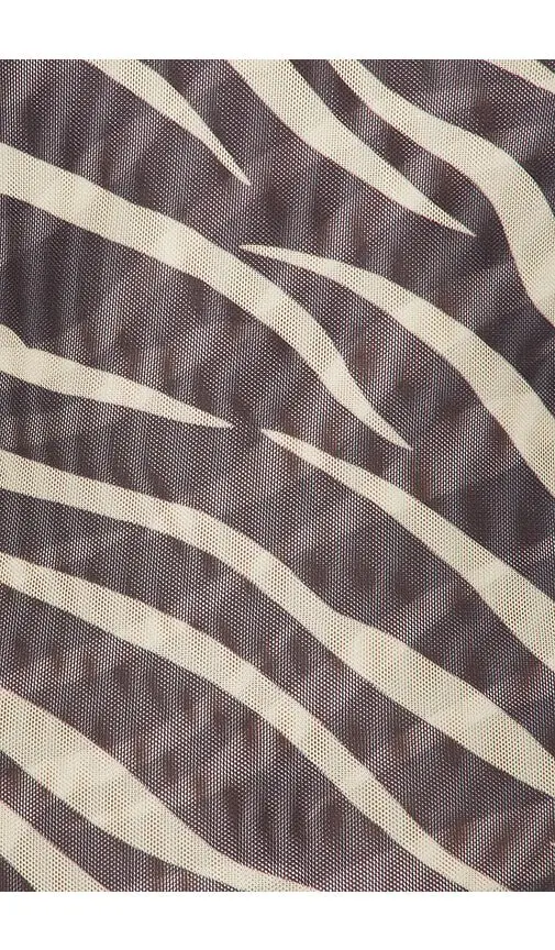 Ronny Kobo Print Mesh Maxi Dress