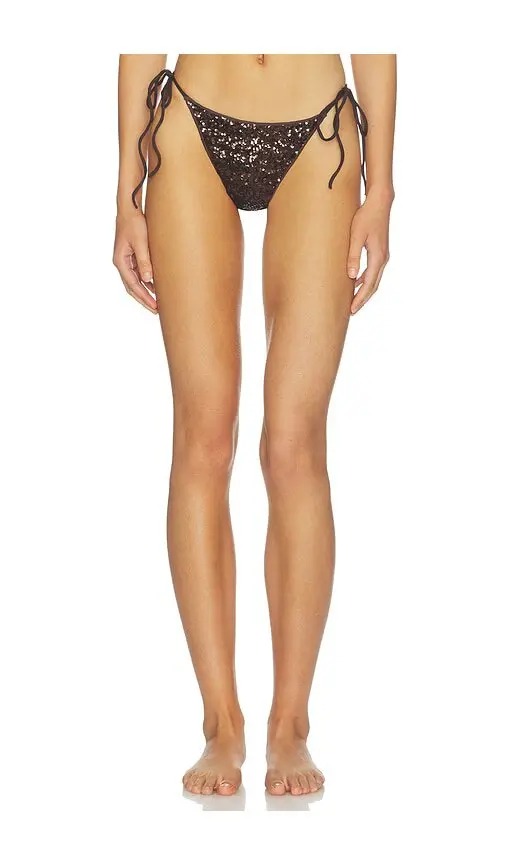 SKIMS Classic Swim Bikini Bottom In Brown - Espresso