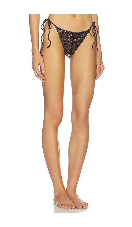 SKIMS Classic Swim Bikini Bottom In Brown
