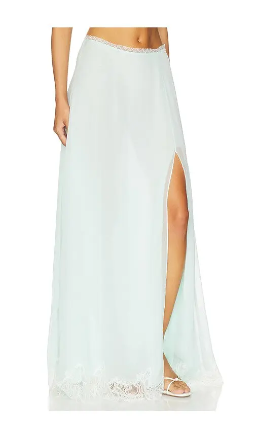 LoveShackFancy Sybel Skirt In Teal