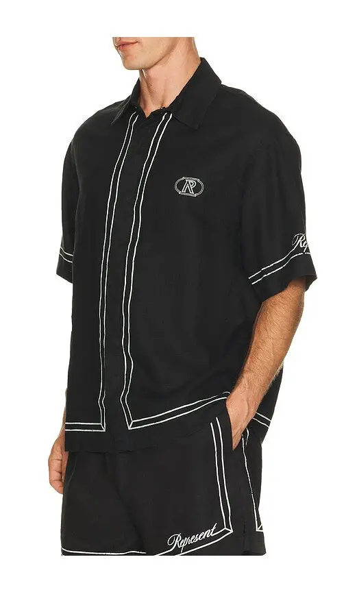 REPRESENT Border Shirt In Black