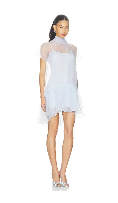 Simkhai Beaux Tiered Mini Dress - Periwinkle Sky