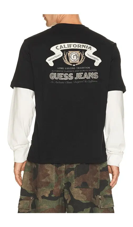 Guess Double Layer Graphic Logo T-shirt