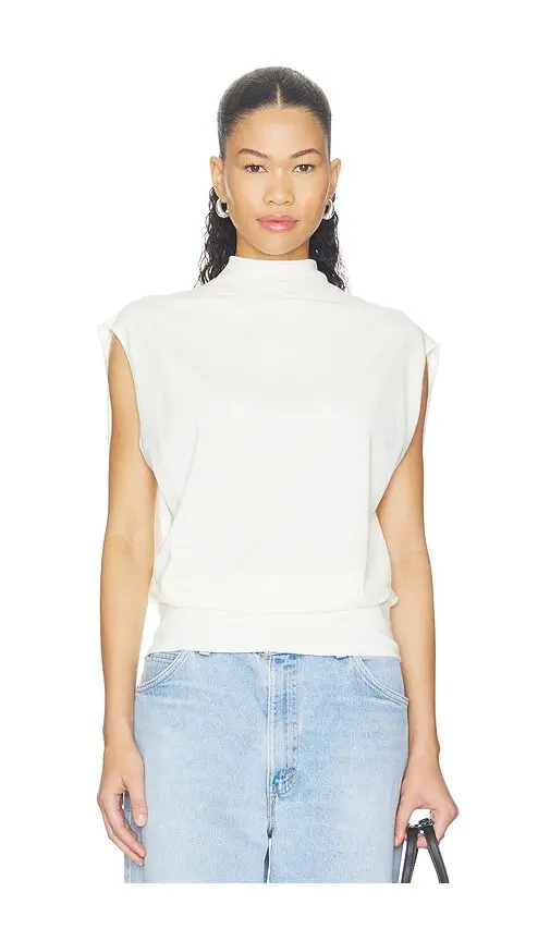 Simkhai Juli Draped Cape Top - Ivory