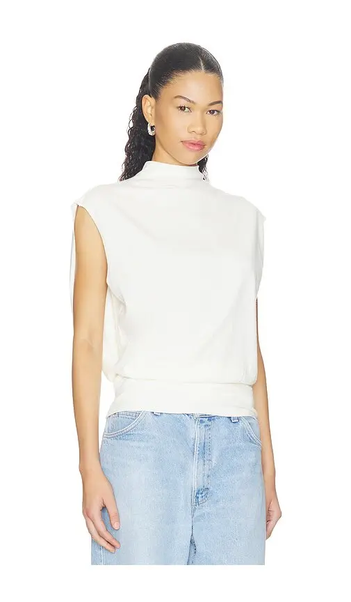 Simkhai Juli Draped Cape Top