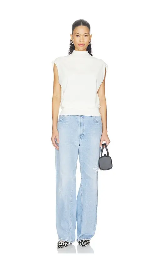 Simkhai Juli Draped Cape Top