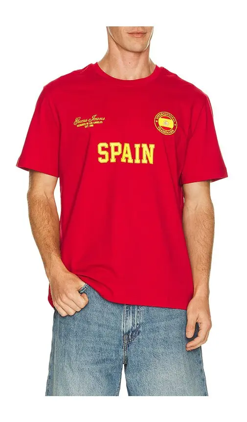 Guess World Cup Tee In Red