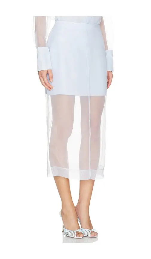 Simkhai Dana Midi Skirt In Baby Blue