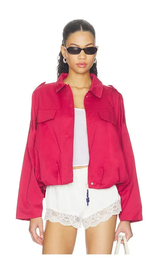 MAUDE CLUB Archie Jacket In Red