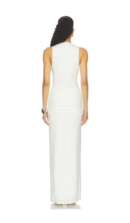 Shona Joy Miro Sleeveless Plunged Maxi Dress - Ivory