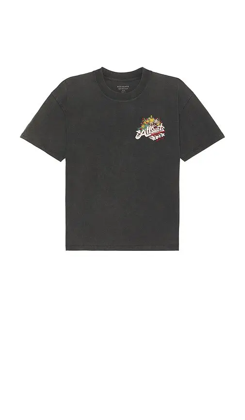ALLSAINTS Roque Crew Neck Tee In Black