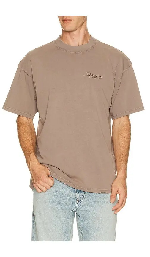 REPRESENT Owners Club Script Tee Shirt In Brown