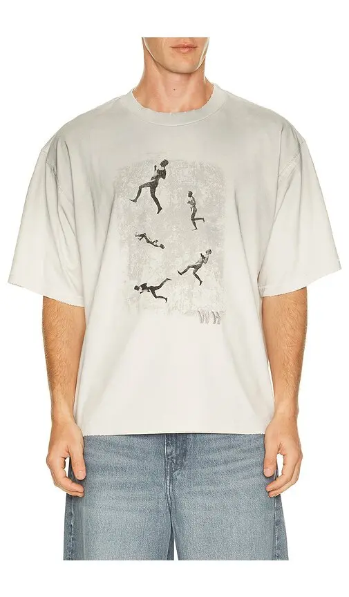 WON HUNDRED Houston Run T-shirt In Cream - Nimbus Cloud