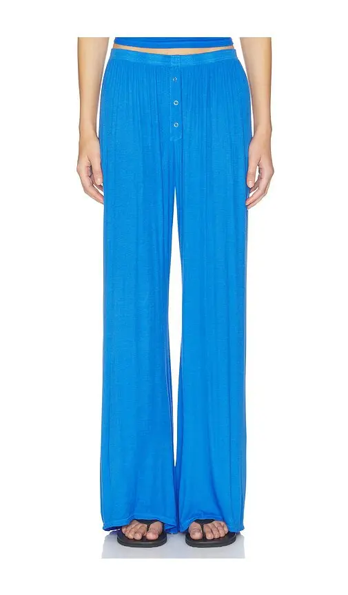 Michael Lauren Laguna Wide Leg Pant With Snaps