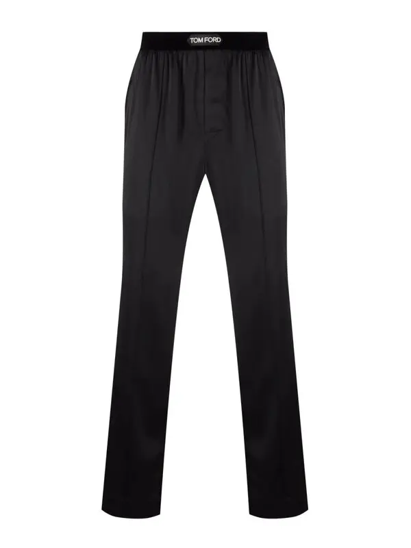 TOM FORD Pantalone Pigiama In Seta - Black