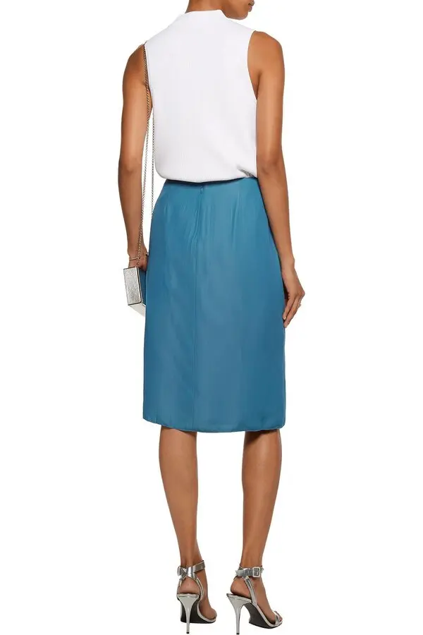 Nina Ricci Pleated Satin Skirt