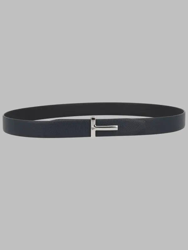 TOM FORD T Icon Leather Belt - Blue